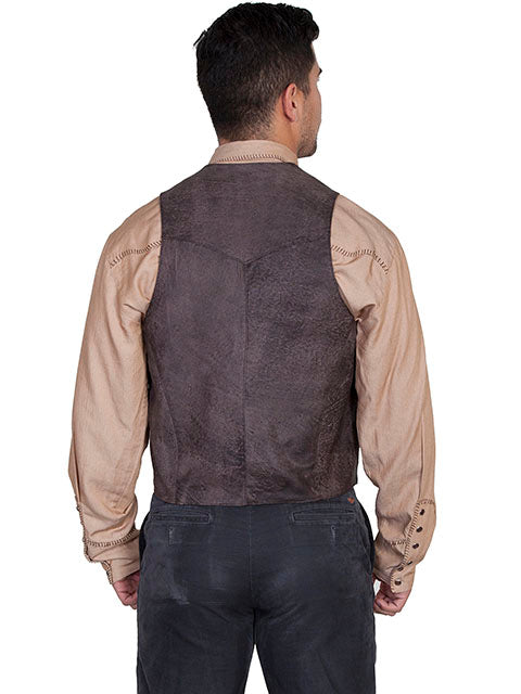 Men's Leather Vest - Brown Buff – Tailored West Fashion Boutique